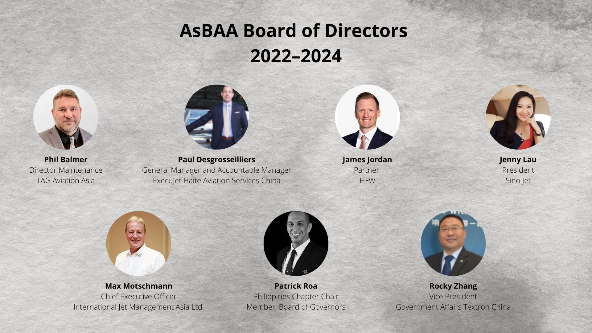 AsBAA New Board of Directors 2022–2024 | Asian Business Aviation ...